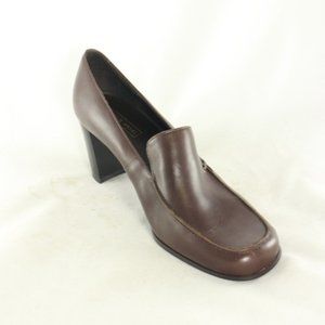 Studio Works | Shoes | Studio Works Valerie Leather Block Heels New ...